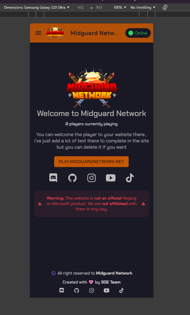 Mc Simple Website ⚡(Mutli Lang)⚡ | SpigotMC - High Performance Minecraft Software